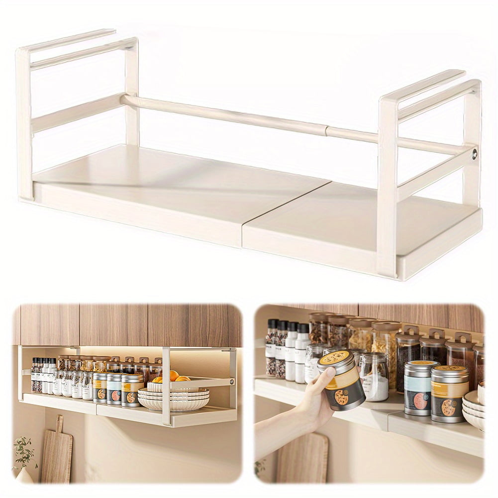 Extendable Under-Shelf Storage Baskets - Heavy-Duty Iron Hanging ...