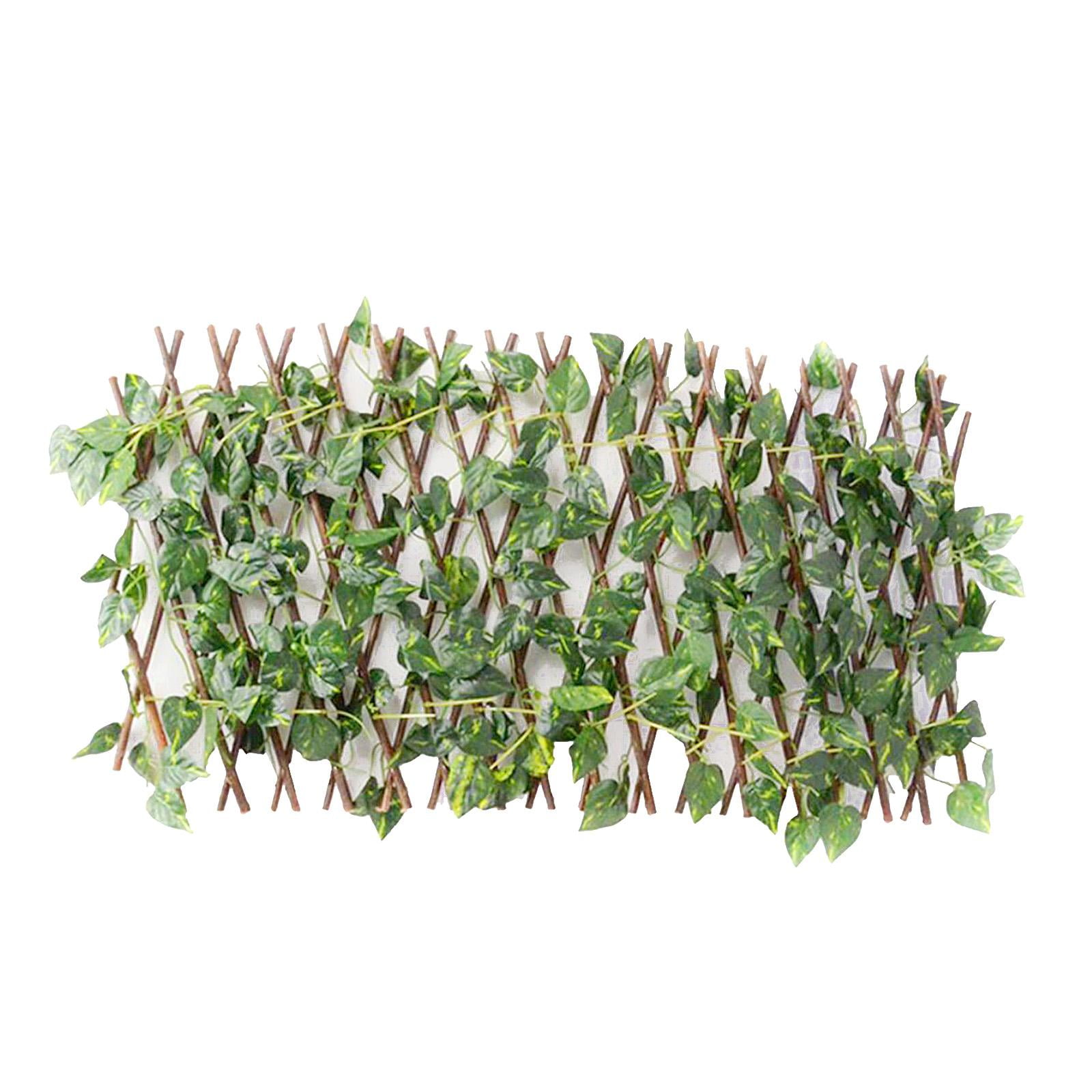 Extendable garden fence with Faux Ivy Privacy Fence wooden vine ...