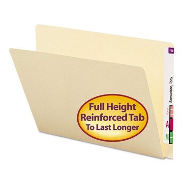 Business Source Straight Tab Cut Letter Recycled Storage Folder - 8 1/2 ...