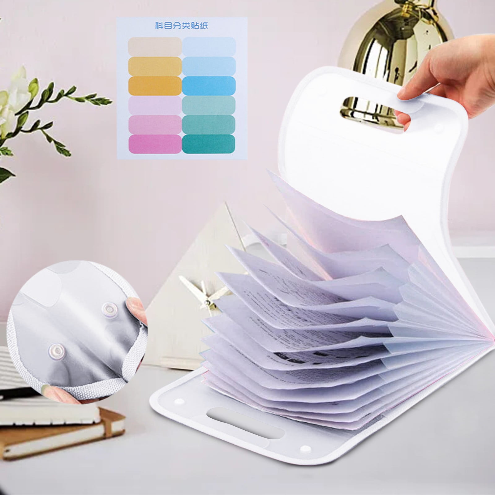 Extended Folder Portable Bag 13 Cells A4 Portable Folder Paper Bag Layer Large Capacity Bag For ...