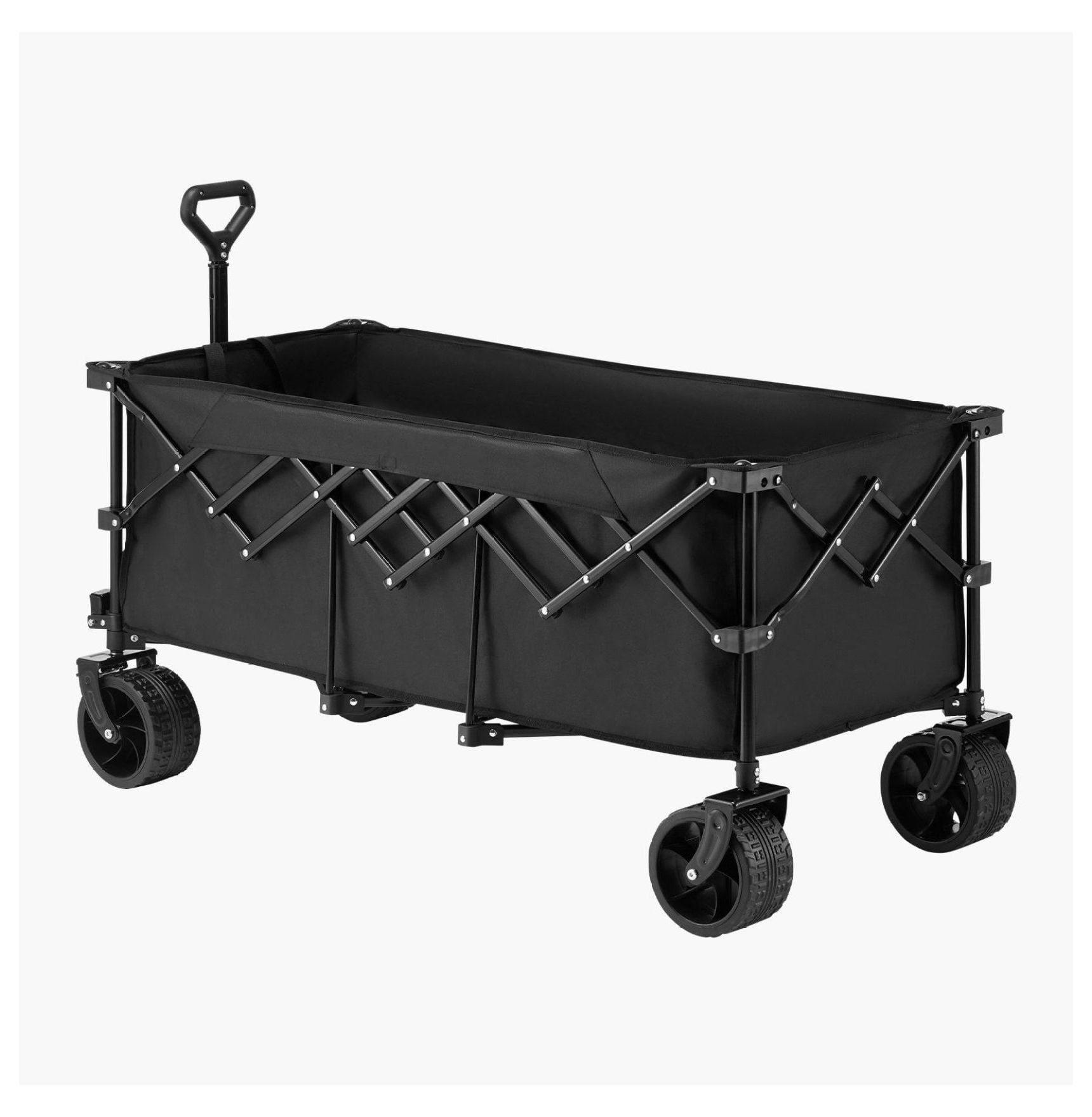 Extended Folding Wagon Carts 300L&450LB Heavy Duty Collapsible Long ...