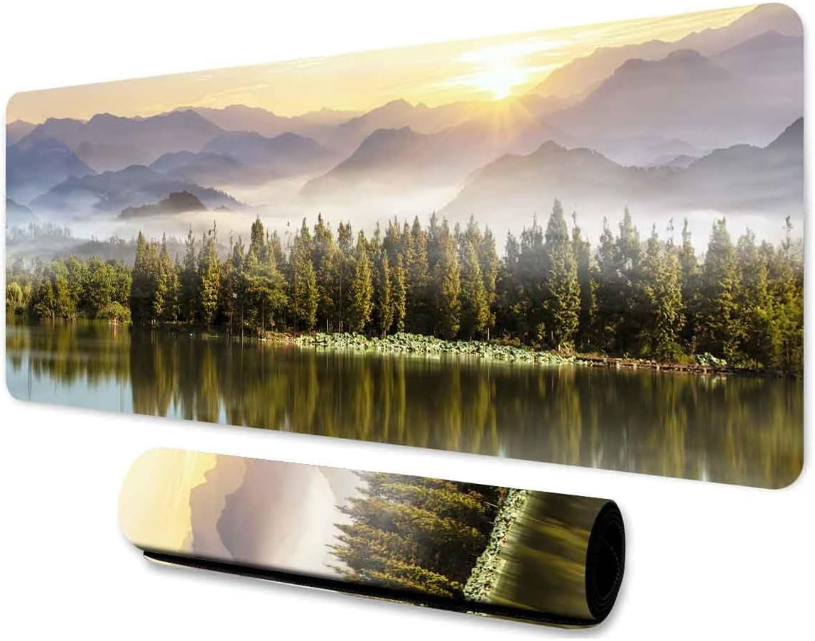 Extended Gaming Mouse Pad 31.5x11.8 Inches Magic Nature Plant Forest ...