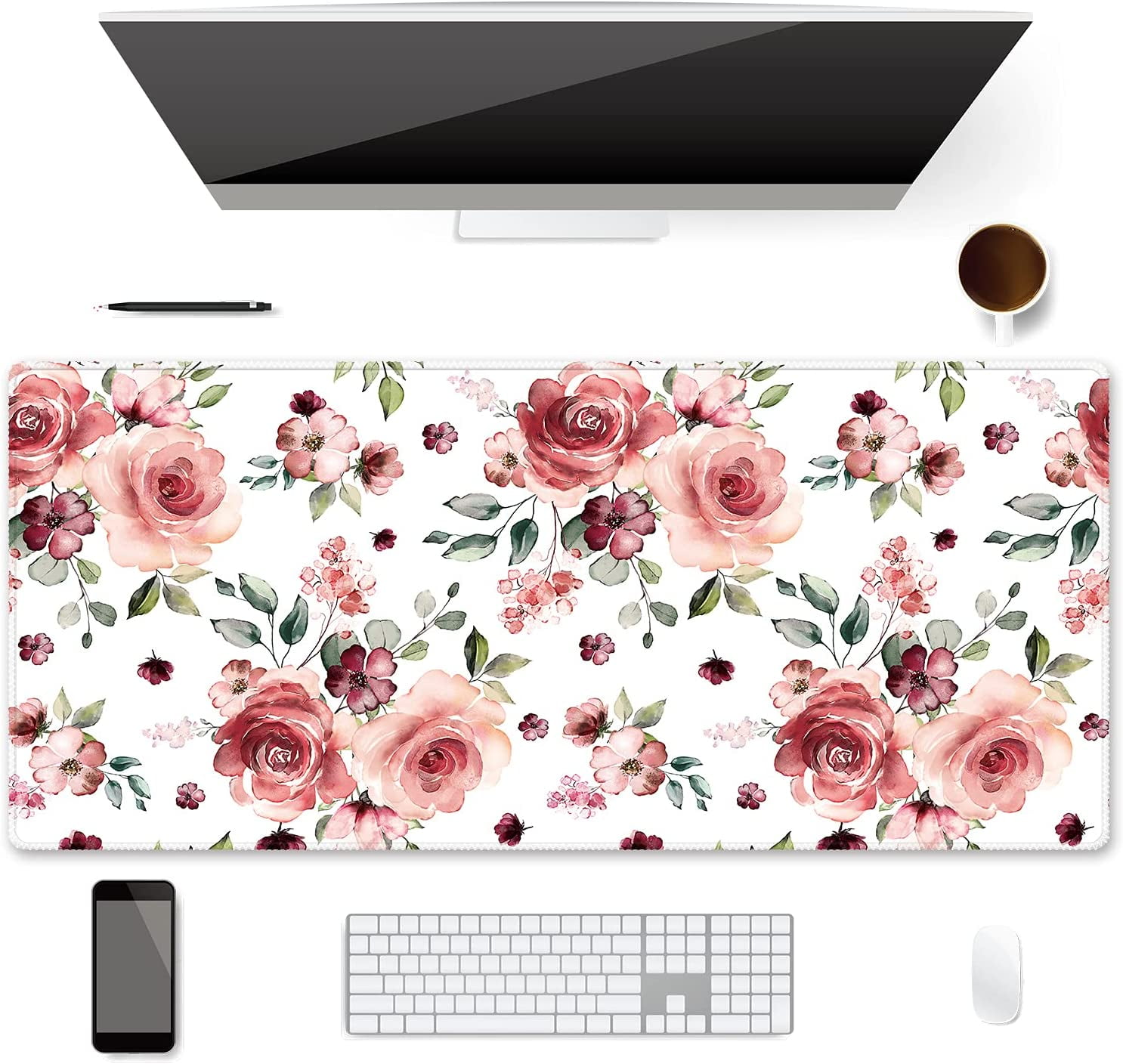 Extended Gaming Mouse Pad (35.4x15.7 inch 3mm Thick), Soft Cute Extra ...