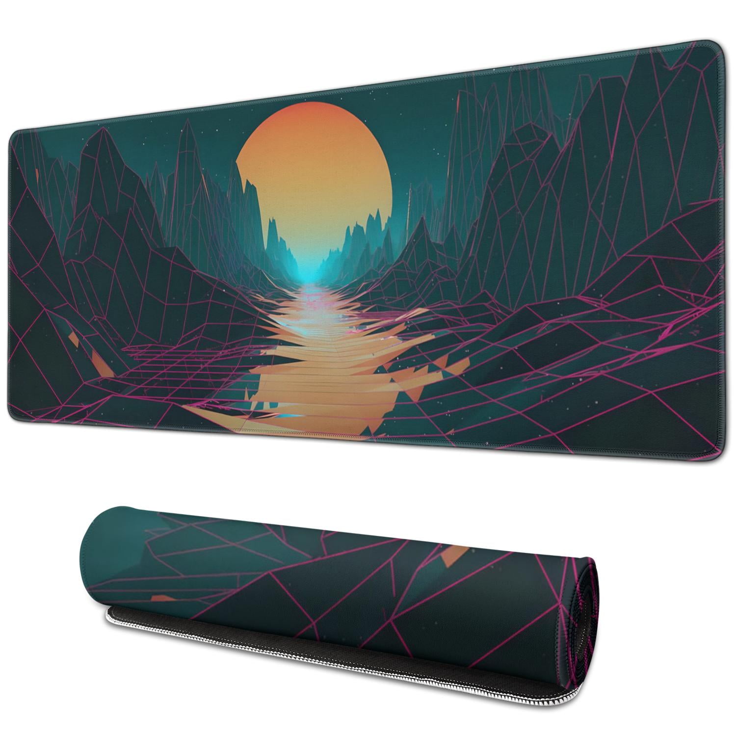 "Extended Gaming Mouse Pad Featuring Aesthetic Mountain Artwork: Large ...