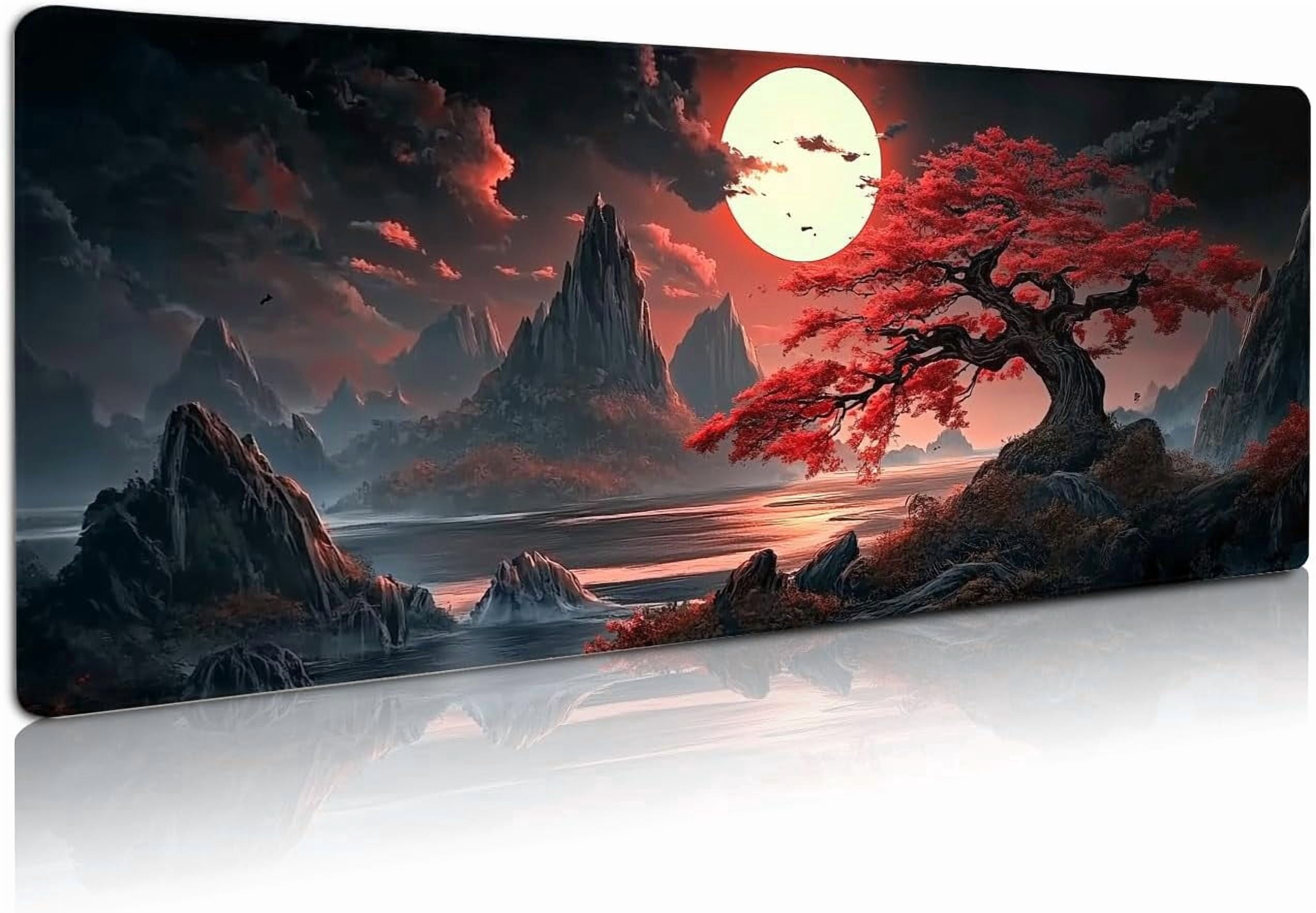Extended Gaming Mouse Pad, Large Mouse Mat 3 mm Nature Rubber Base ...