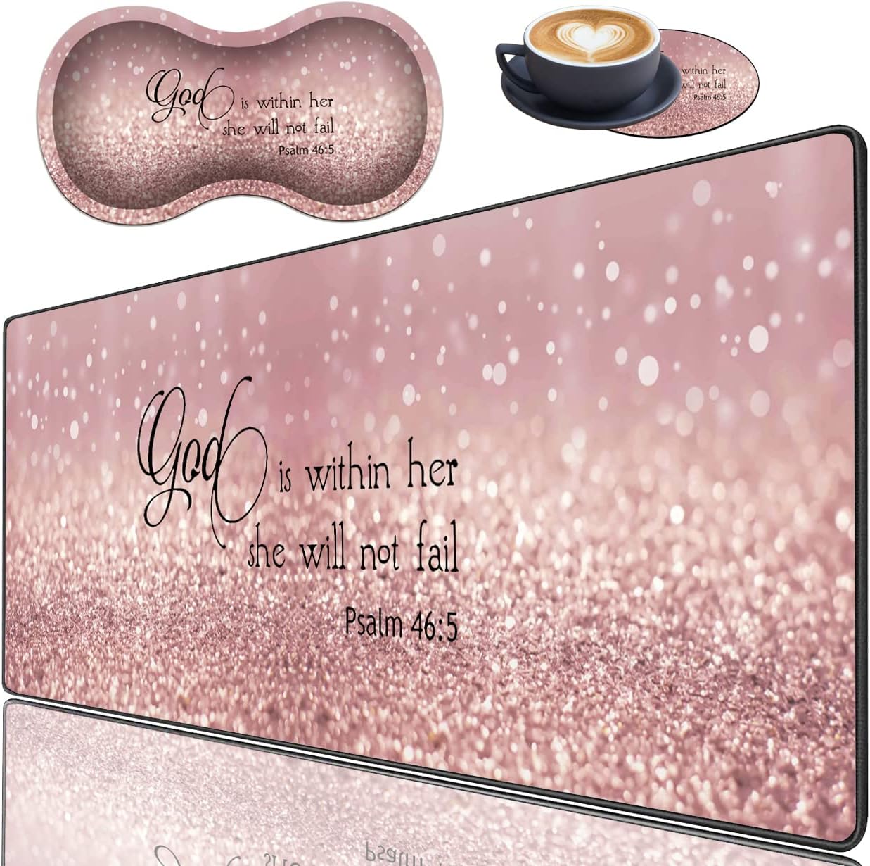 Extended Gaming Mouse Pad with Seam - XL Desktop Keyboard Pad for Work ...