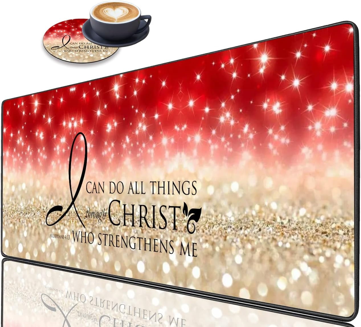 Extended Gaming Mouse Pad With Stitched Edges Large Anti-Slip Desk Pad ...