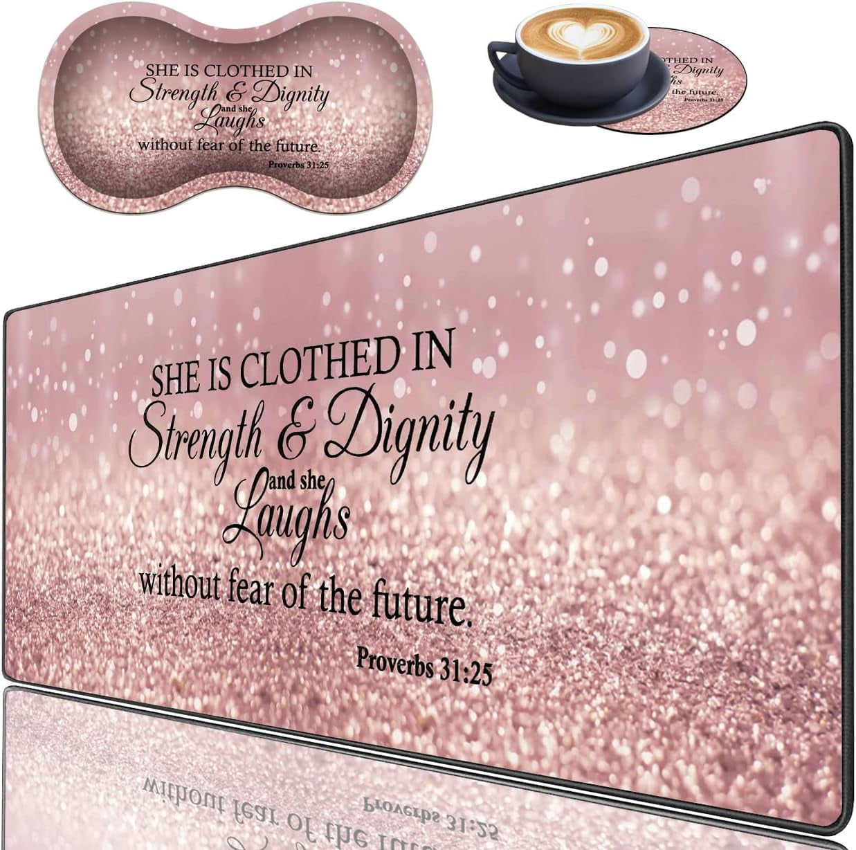 Extended Gaming Mouse Pad with Seam - XL Desktop Keyboard Mat - Work ...