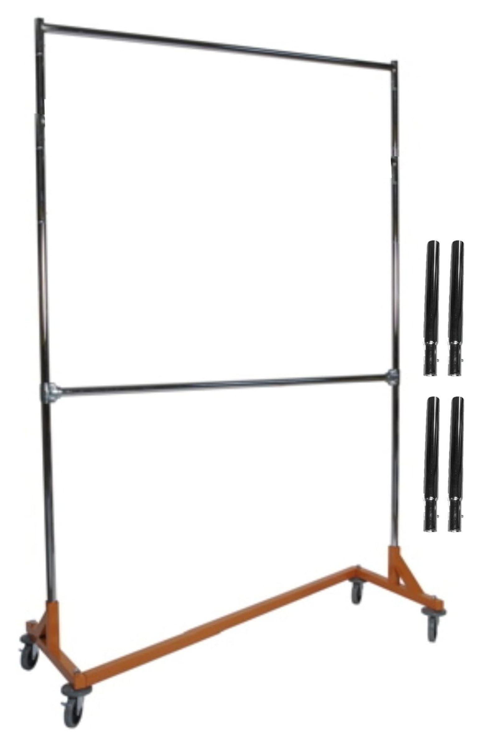 Extended Height Nesting Z-Rack Rolling Garment Rack with Add-On Bar ...