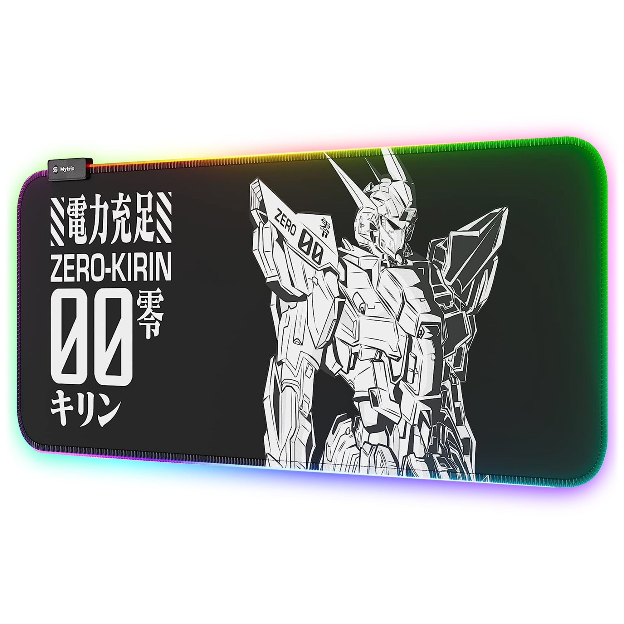 Extended Large Mouse Pad Zero-Kirin Black, RGB Gaming Desk pad, Anti ...