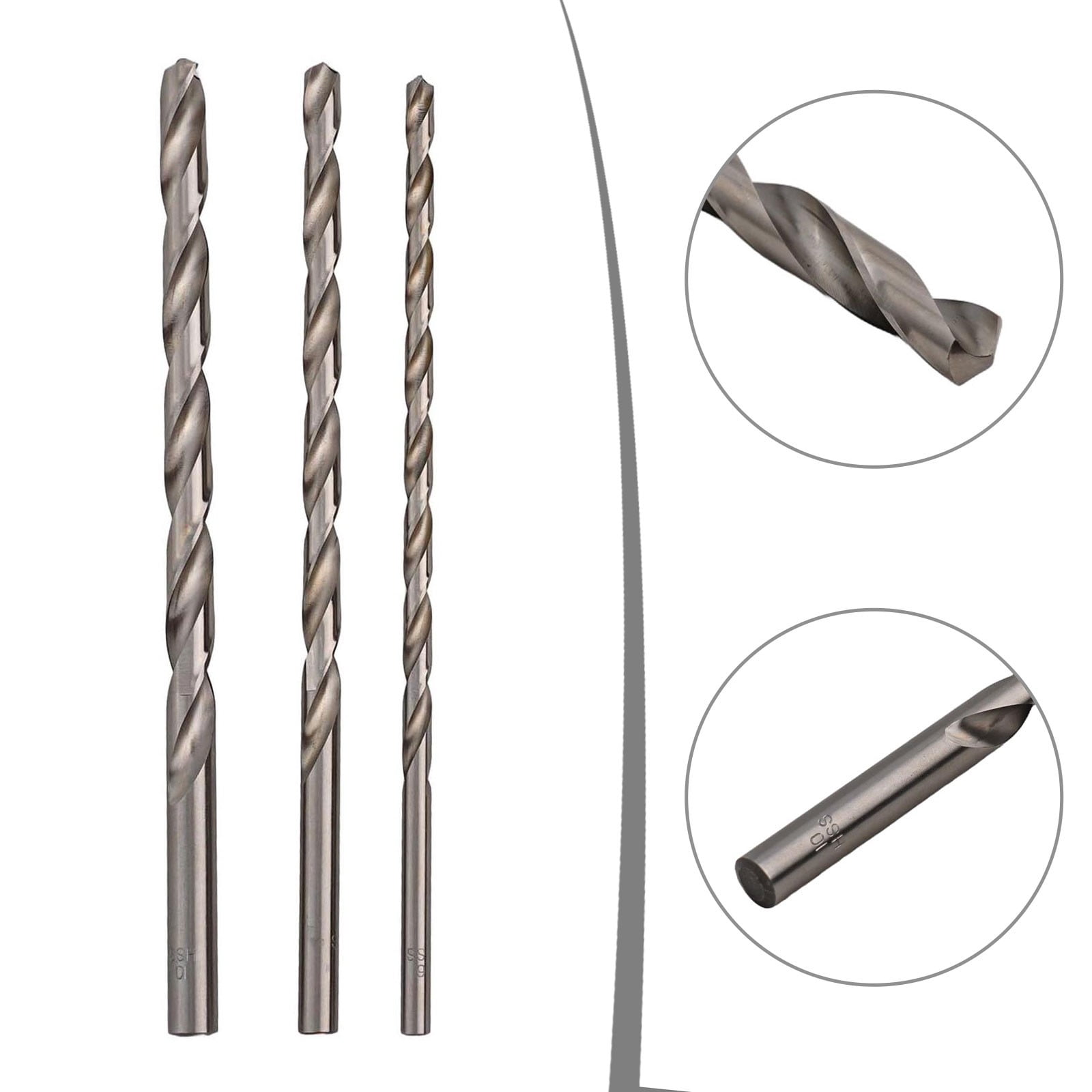 Extended Length HSS Drill Bits for Metal Drilling 200mm Extra Long Set ...
