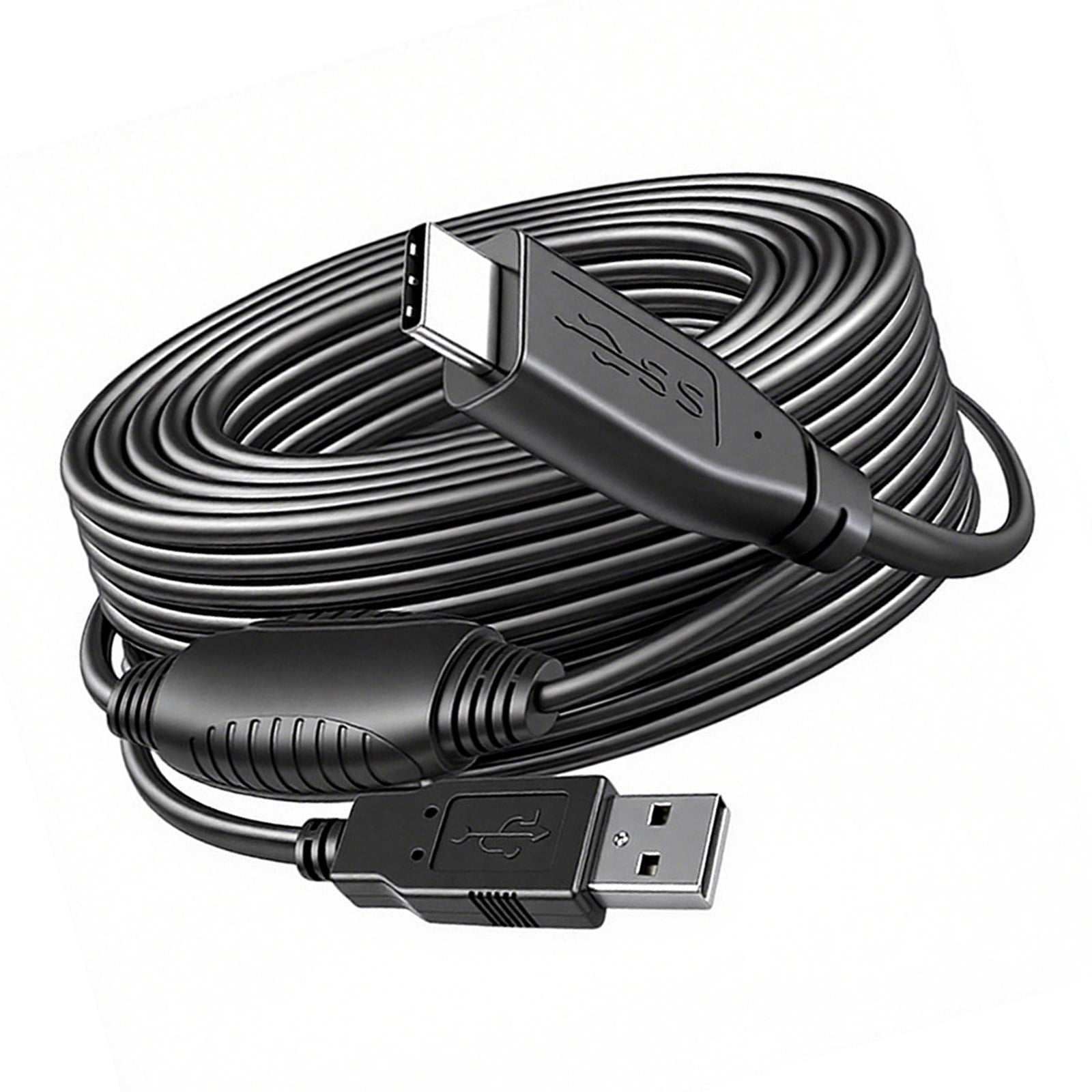 Extended Length USB to Type C Chargers Cable AntiTangle PVC ...
