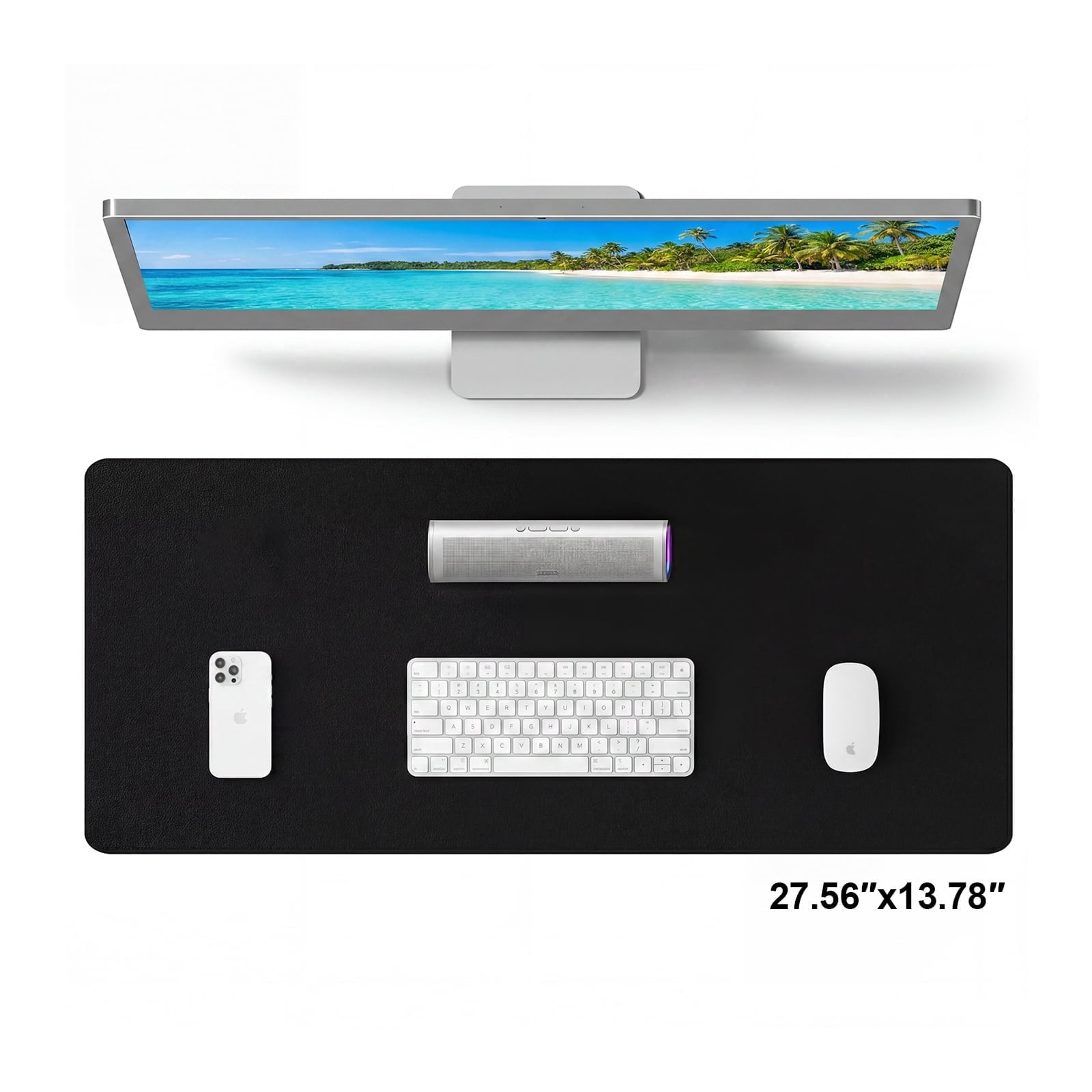 Atzeste 27.56" x 13.78" Leather Office Desk Pad Protector, Large Mouse ...