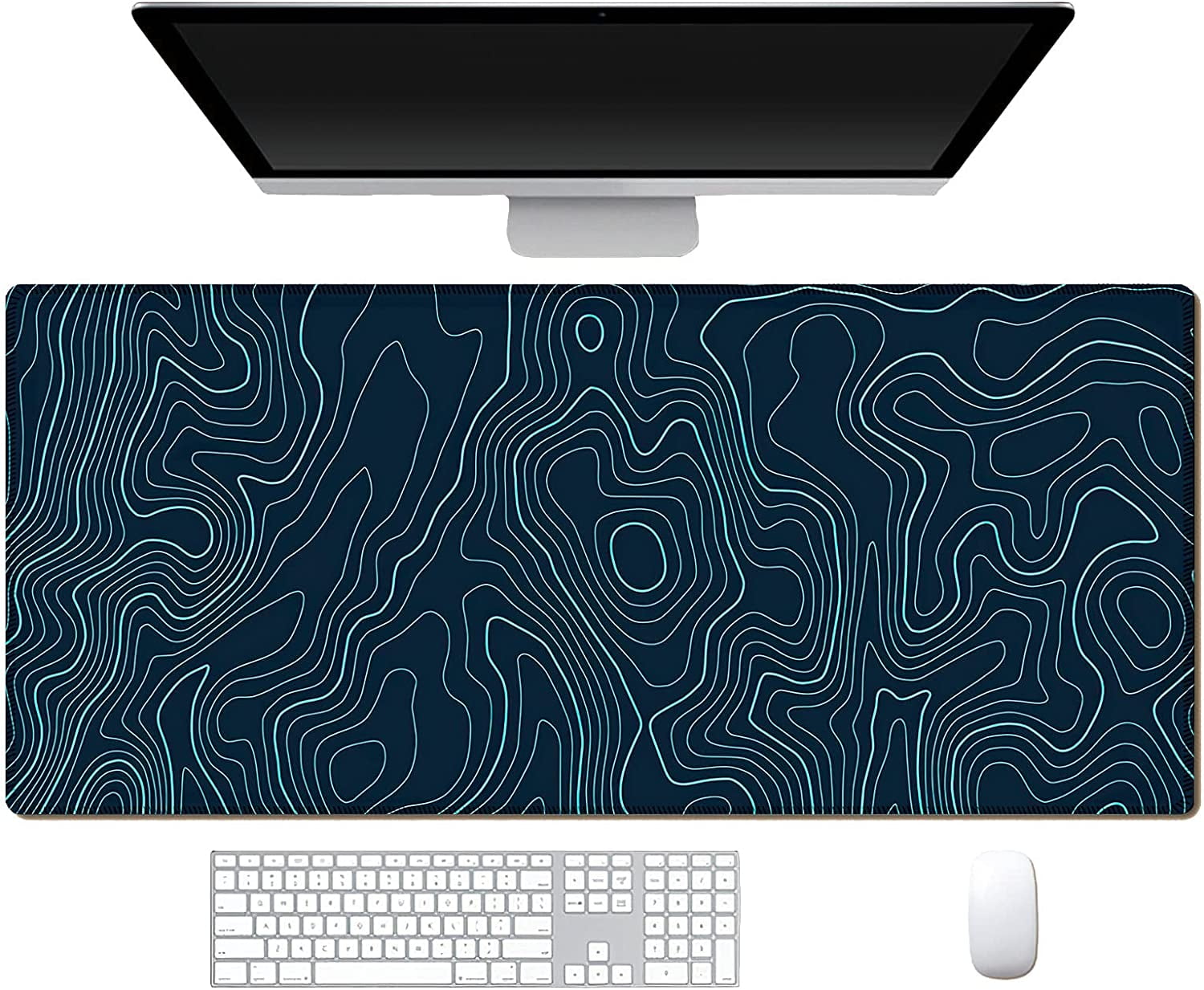 Extended Mouse Pad, Large Big Desk Pad with Stitched Edges, 31.5''''x11 ...