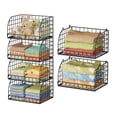 Extended Paragraph Stackable Storbcloset Organizer 4-pack Wire Baskets ...