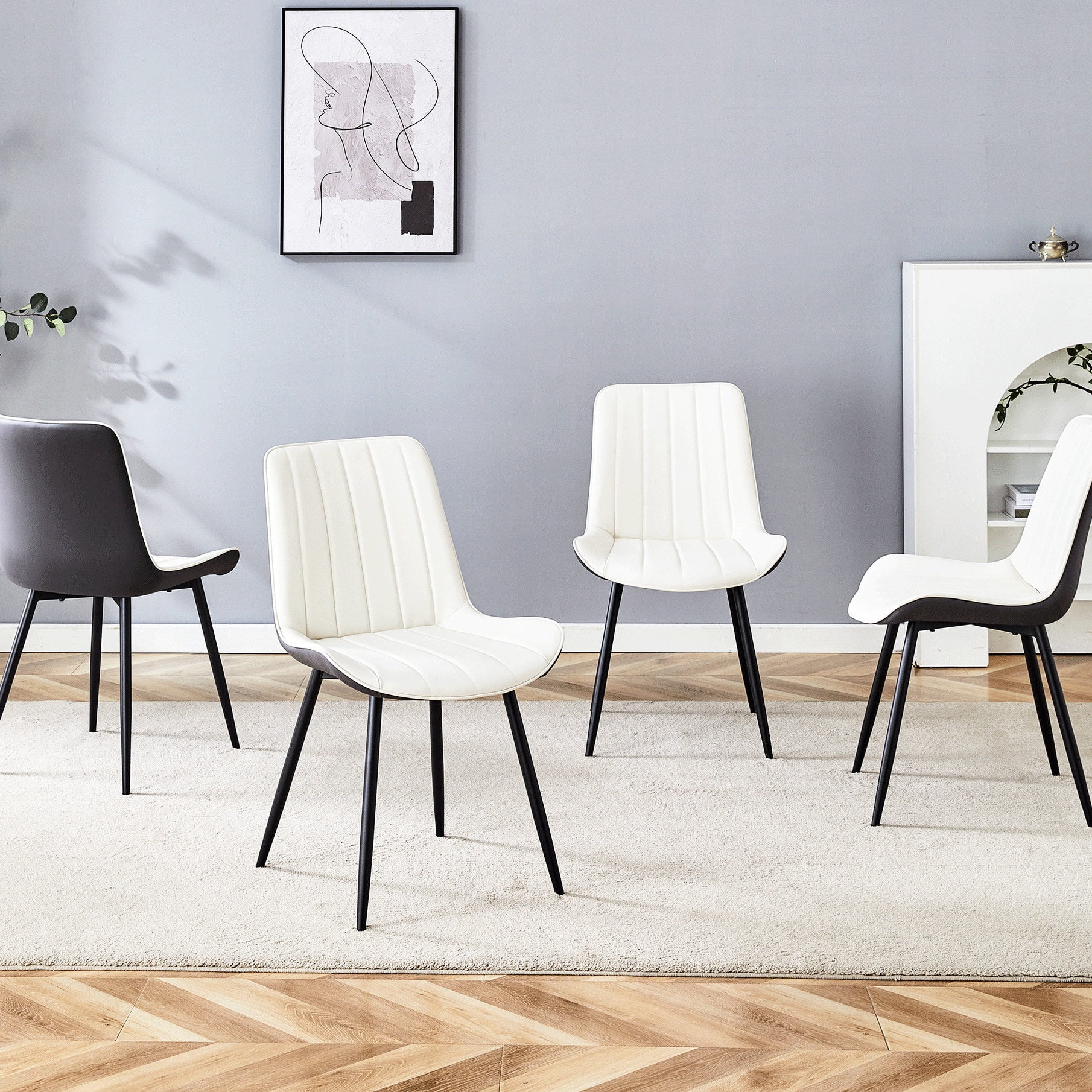 Extended Seat Chairs | Smooth Line Design for Home Beauty | Metal Legs ...