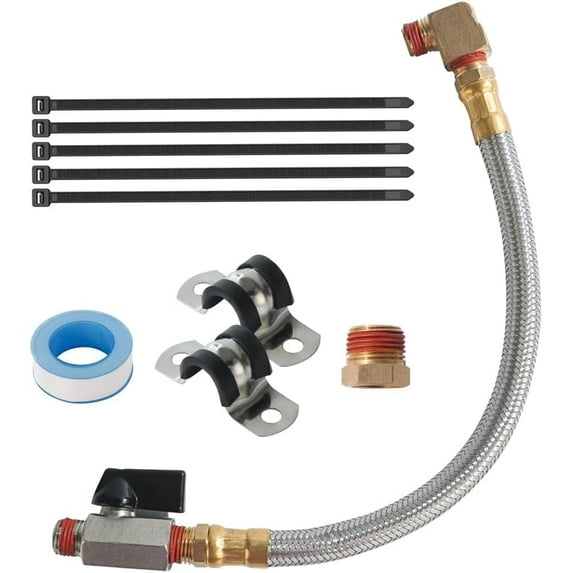 Extended Tank Drain Valve Assembly Kit for Air Compressor,Including 10 ...