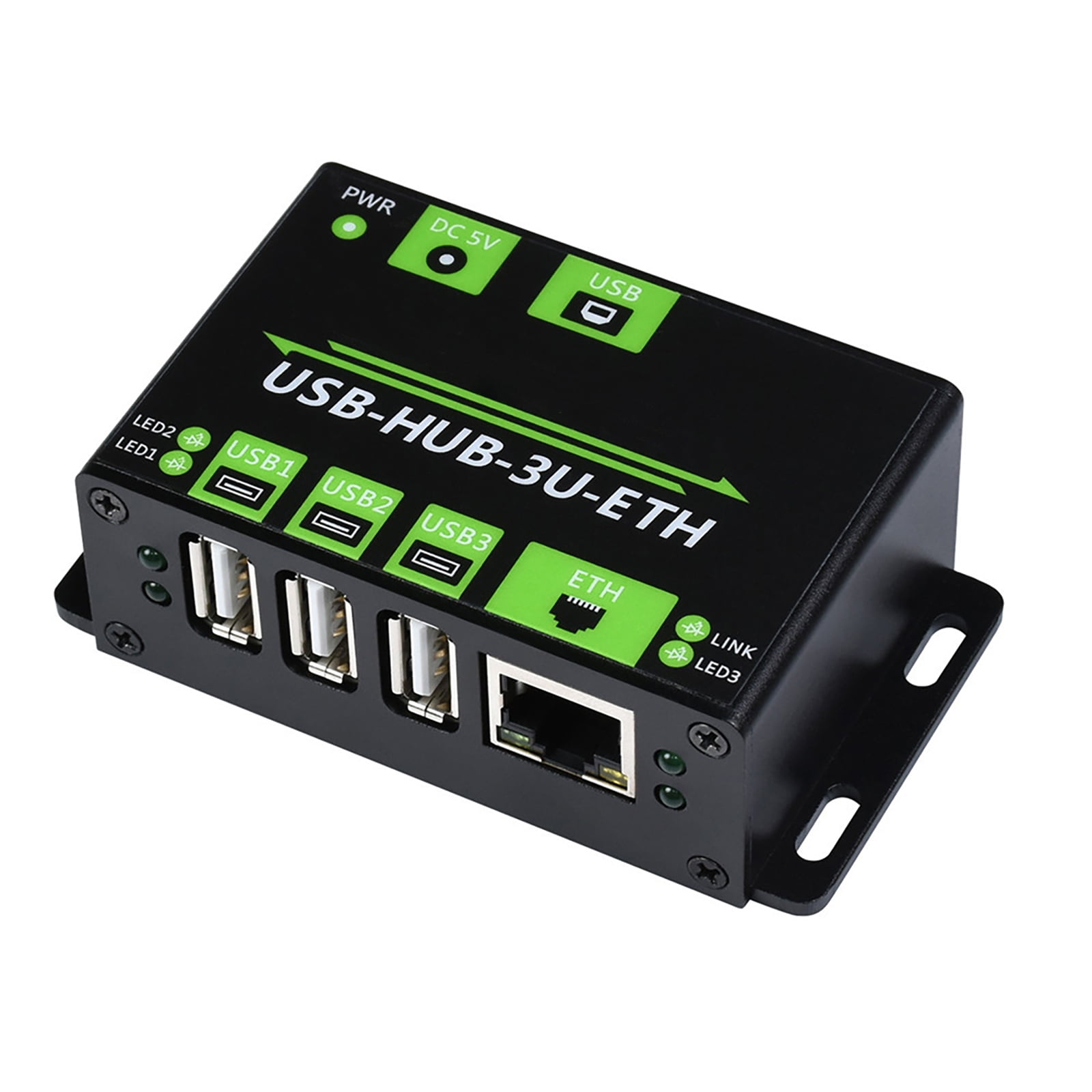 Extended USB Ports USB Hub 100M Ethernet Port Connector for PC Network ...