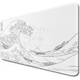Extended XXL Mouse Pad with Stitched Edges and Non-Slip Base, White ...
