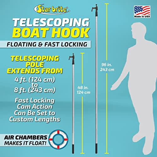 Extending Boat Hook - Telescoping, Floating, Multi-Purpose - Extends ...