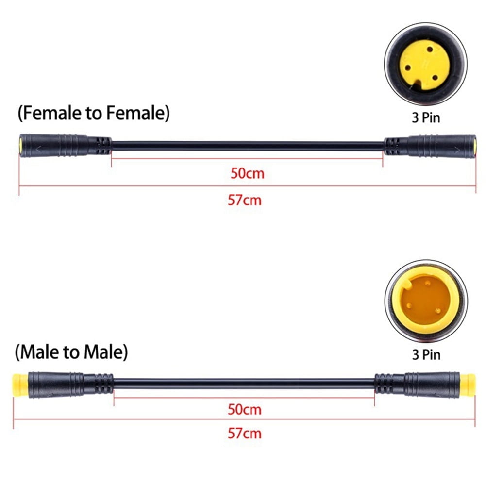 Extension Cable EBike 3 Pin Attachment Brake Levers Electric Bicycle ...