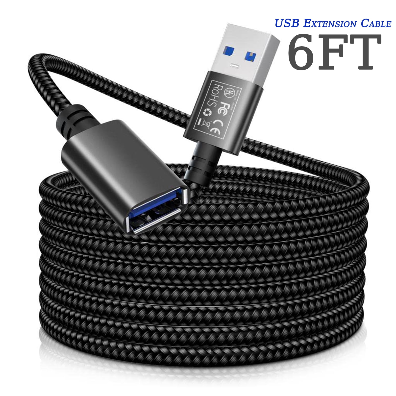 Extension Cable XUDUO 6FT USB 3.0 Extension Cord Type A Male to Female ...