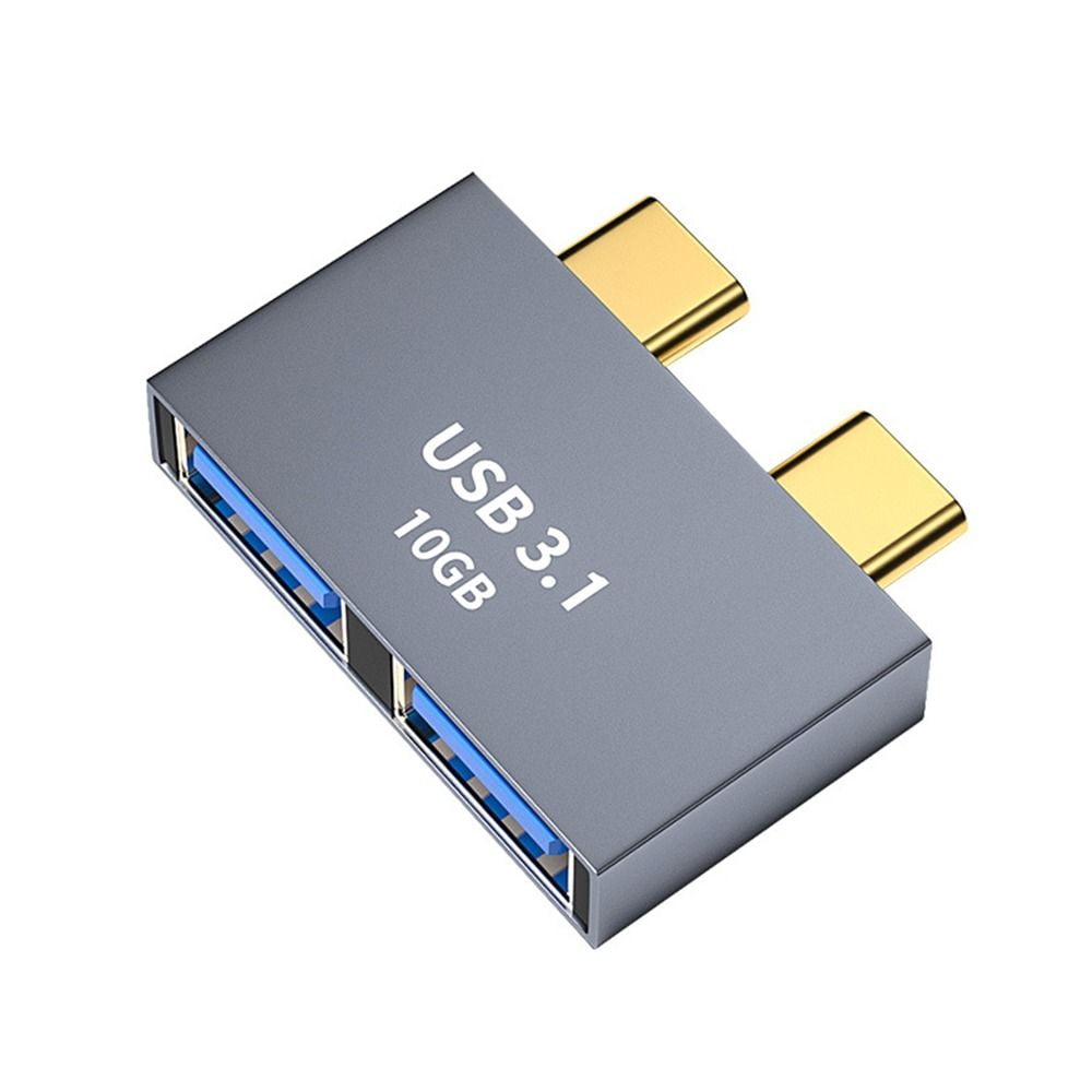 Extension Connector Conventer 2 to 2 Adapter PD Charger Type-C Splitter ...