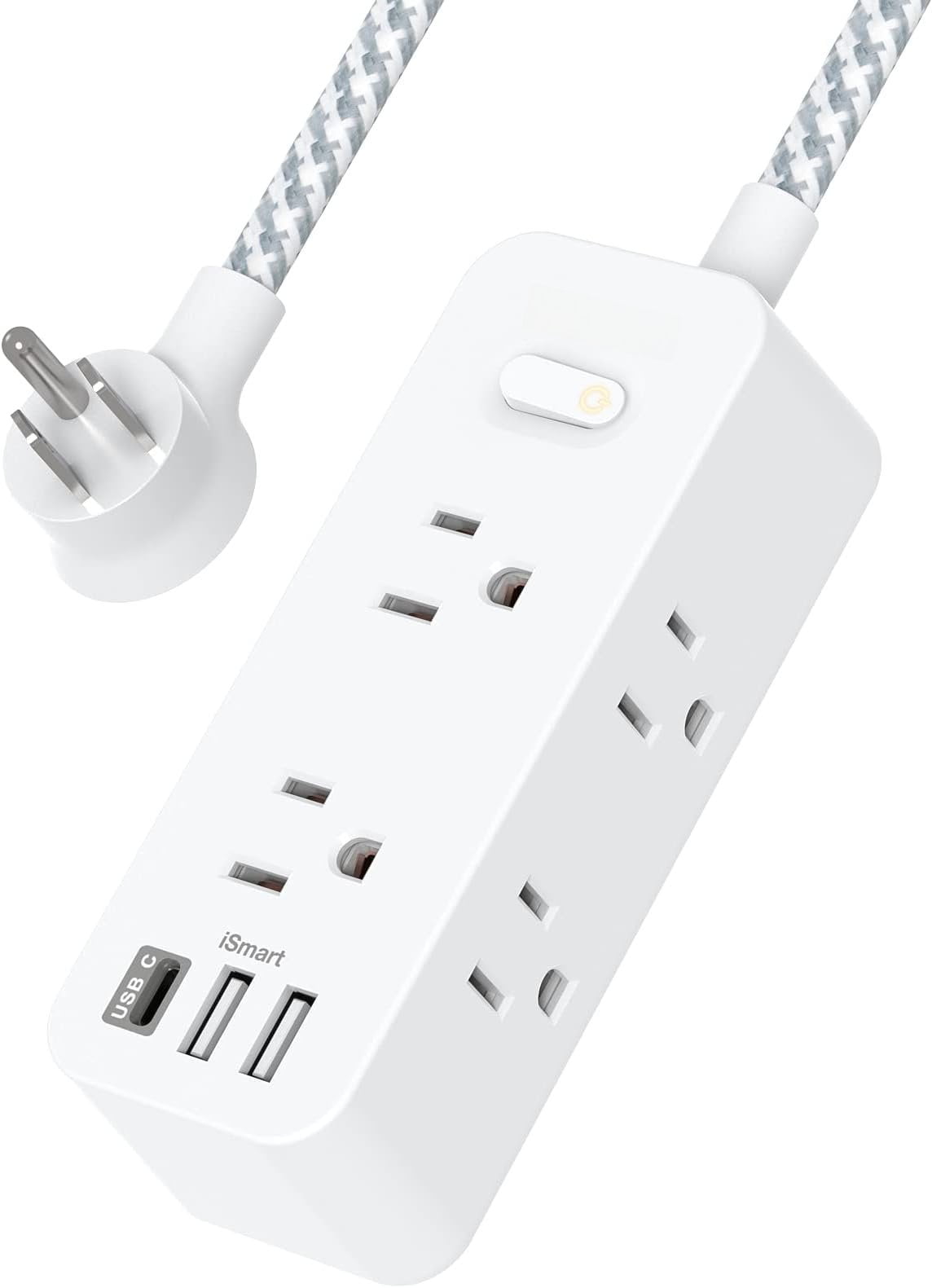 Extension Cord 20FT, Power Strip Surge Protector, 6 Outlets with 3 ...