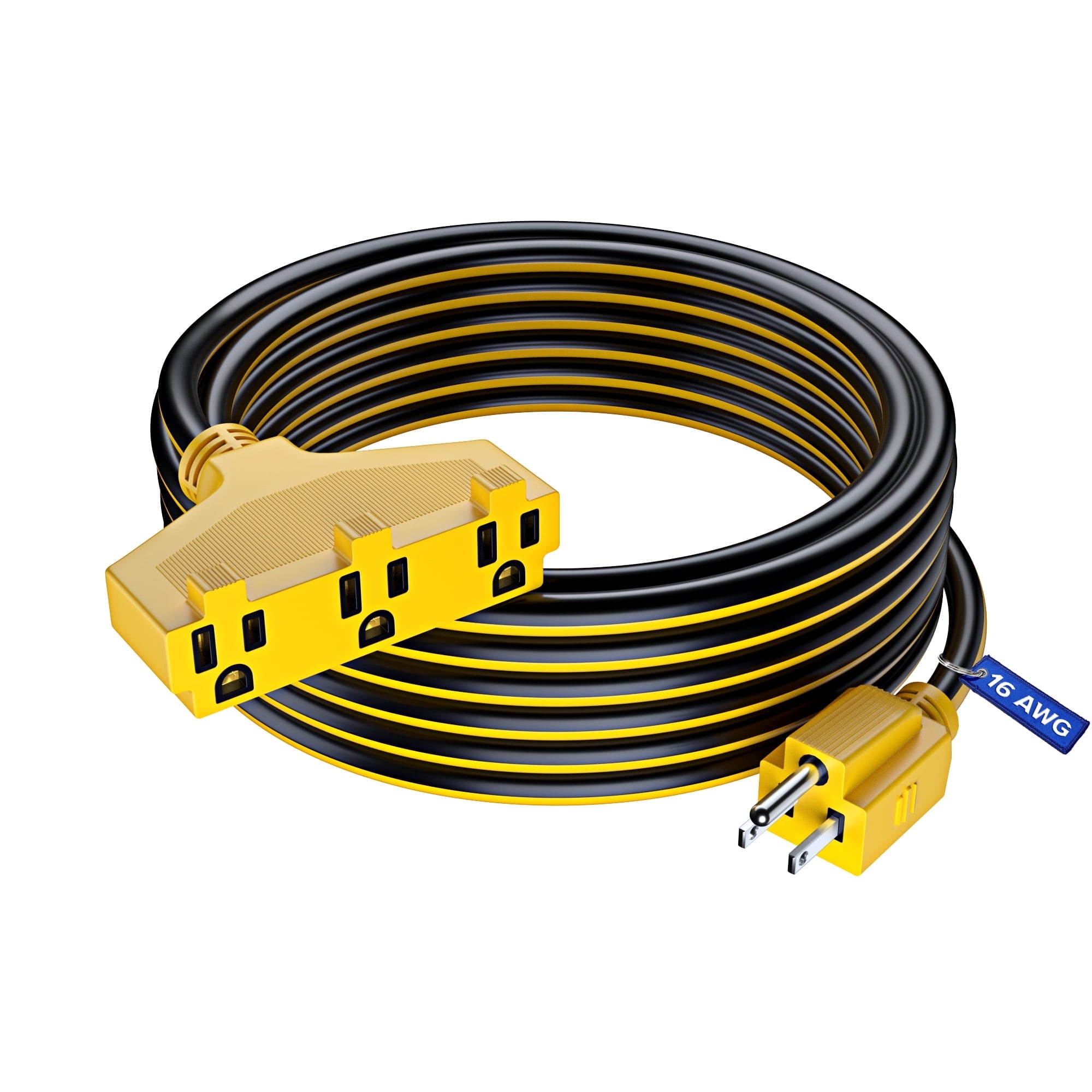 Extension Cord 30 ft, SJTW Extension Cord with Multiple Outlets, 16 ...