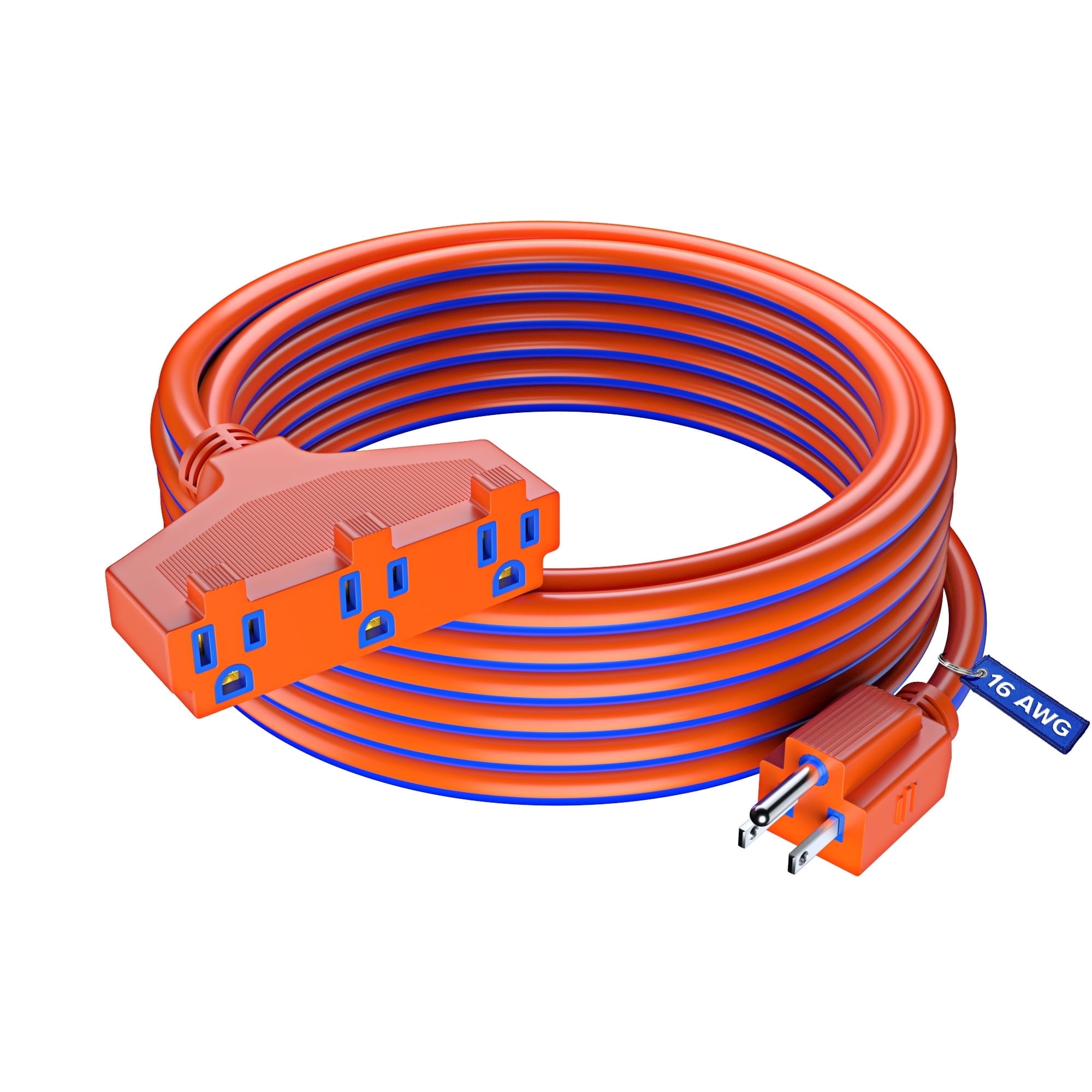 Extension Cord 30 ft, SJTW Extension Cord with Multiple Outlets, 16 ...