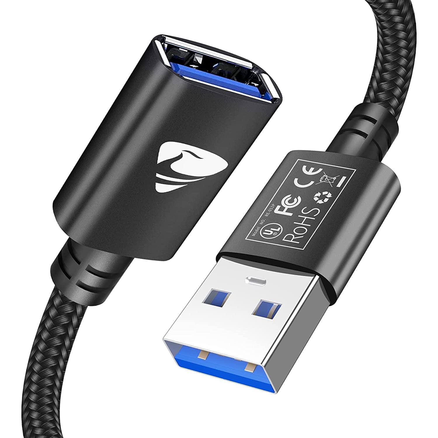 Aioneus USB 3.0 Extension Cable, 6ft Nylon Braided, High-Speed Data ...
