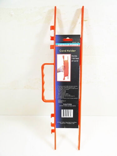 American Power Extension Cord Holder, Orange, ABS Plastic, Wall Mount ...