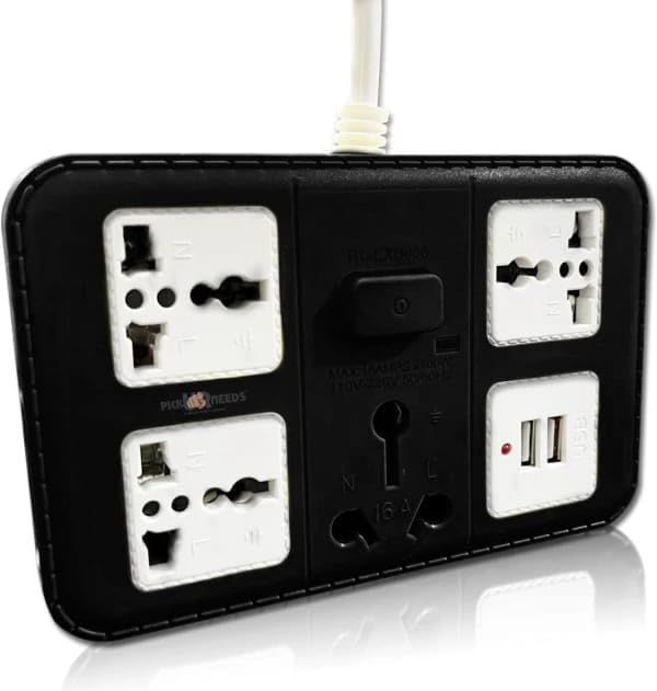 Extension Cord with 43 Pin Sockets 3 USB Port Fire Flame Proof with ...