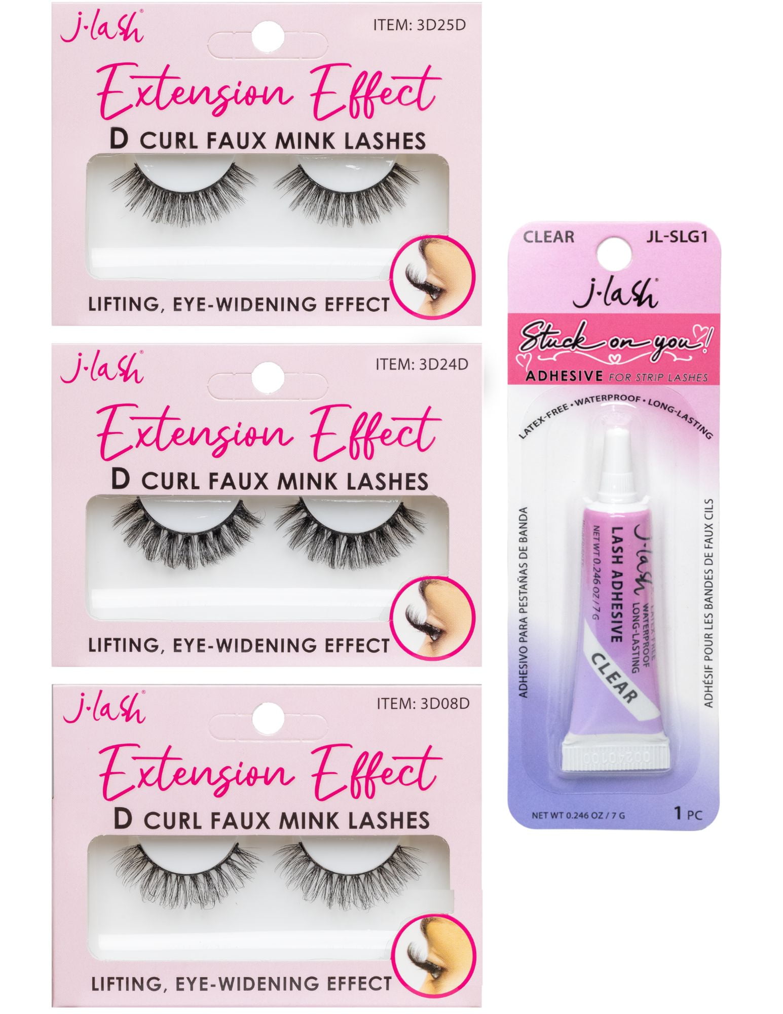Extension Effect D Curl Lashes - Walmart.com
