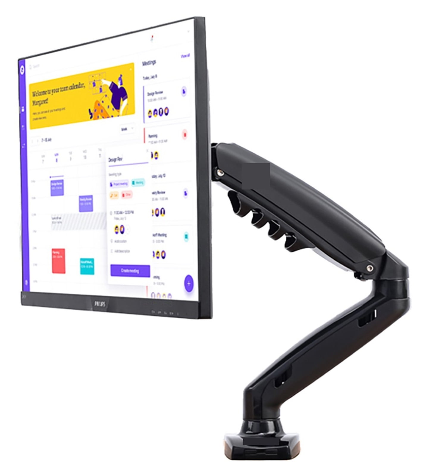 Extension For No Hole 17-27" LED Monitor Holder Arm Gas Spring Full ...