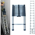Extension Ladder 12 FT, Telescoping Ladder Stainless Steel Roof Ladder ...