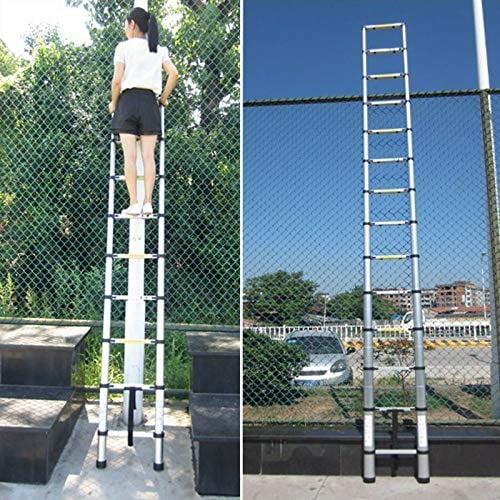 Extension Ladder 16.4 FT Telescoping Ladder with 2 Detachable Hooks ...