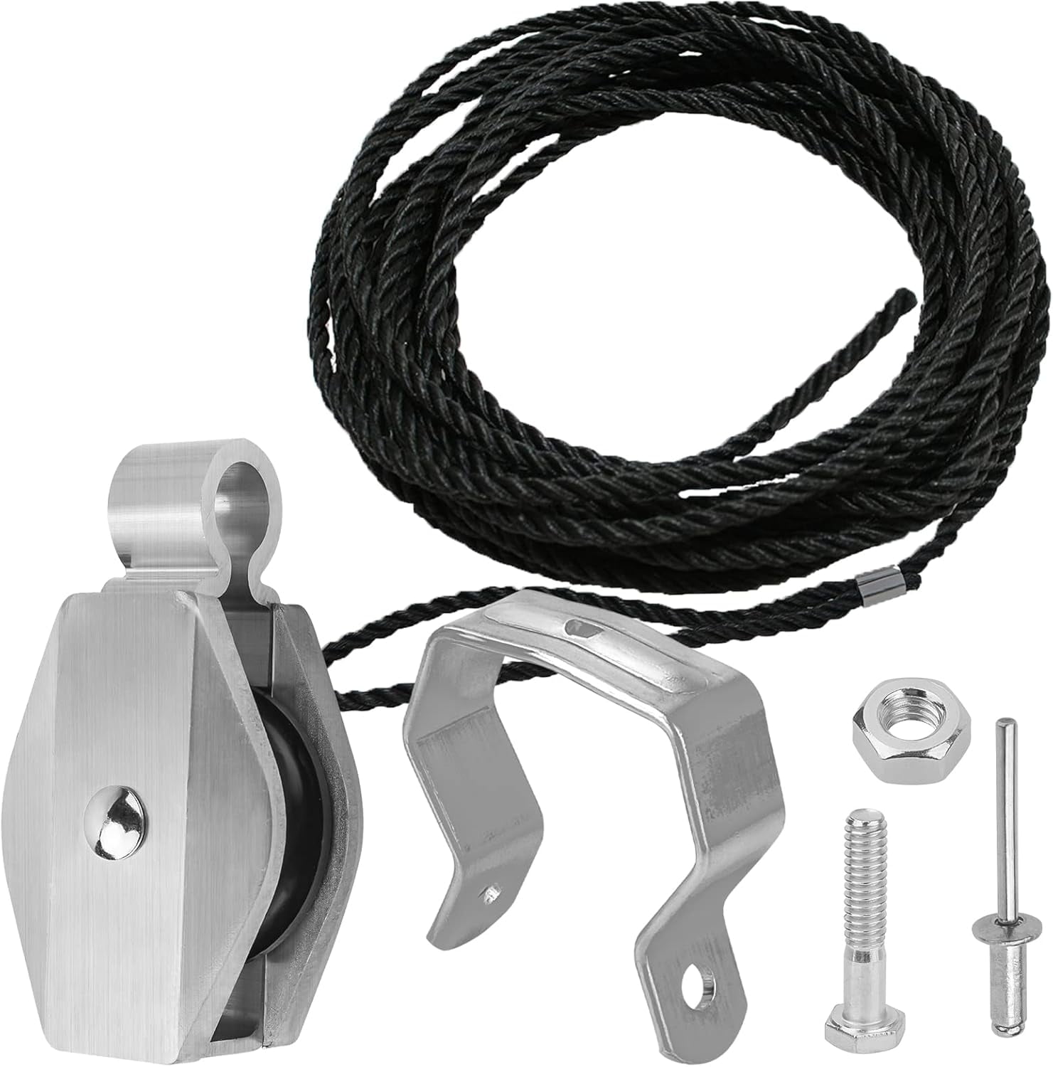 Extension Ladder Rope & Pulley Kit for Aluminum & Fiberglass Extension ...