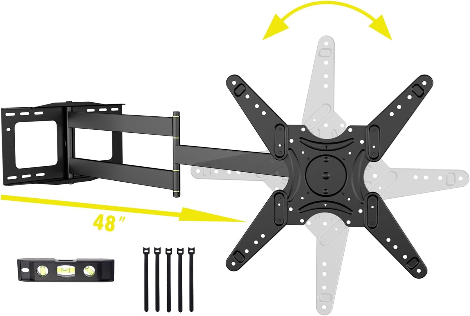 Extension Long Arm TV Wall Mount Heavy Duty, Landscape to Portrait Full ...