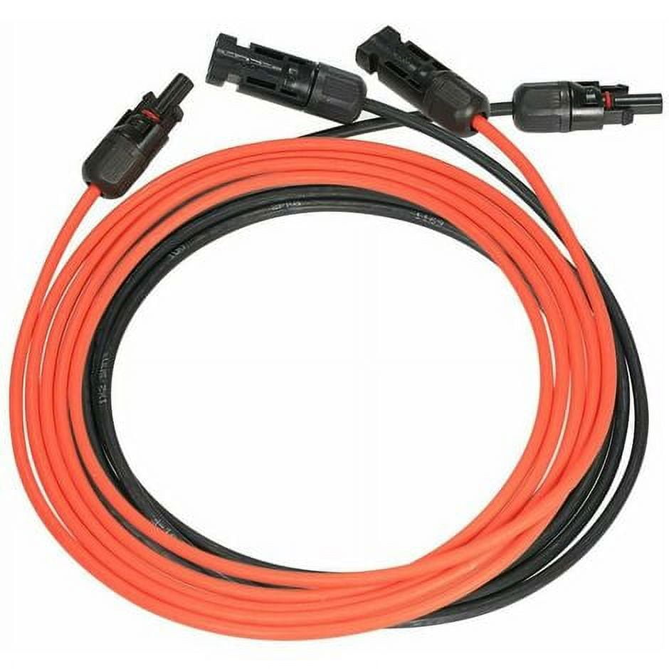 Extension cable for solar panel with MC4 connector red + black set of 2 ...