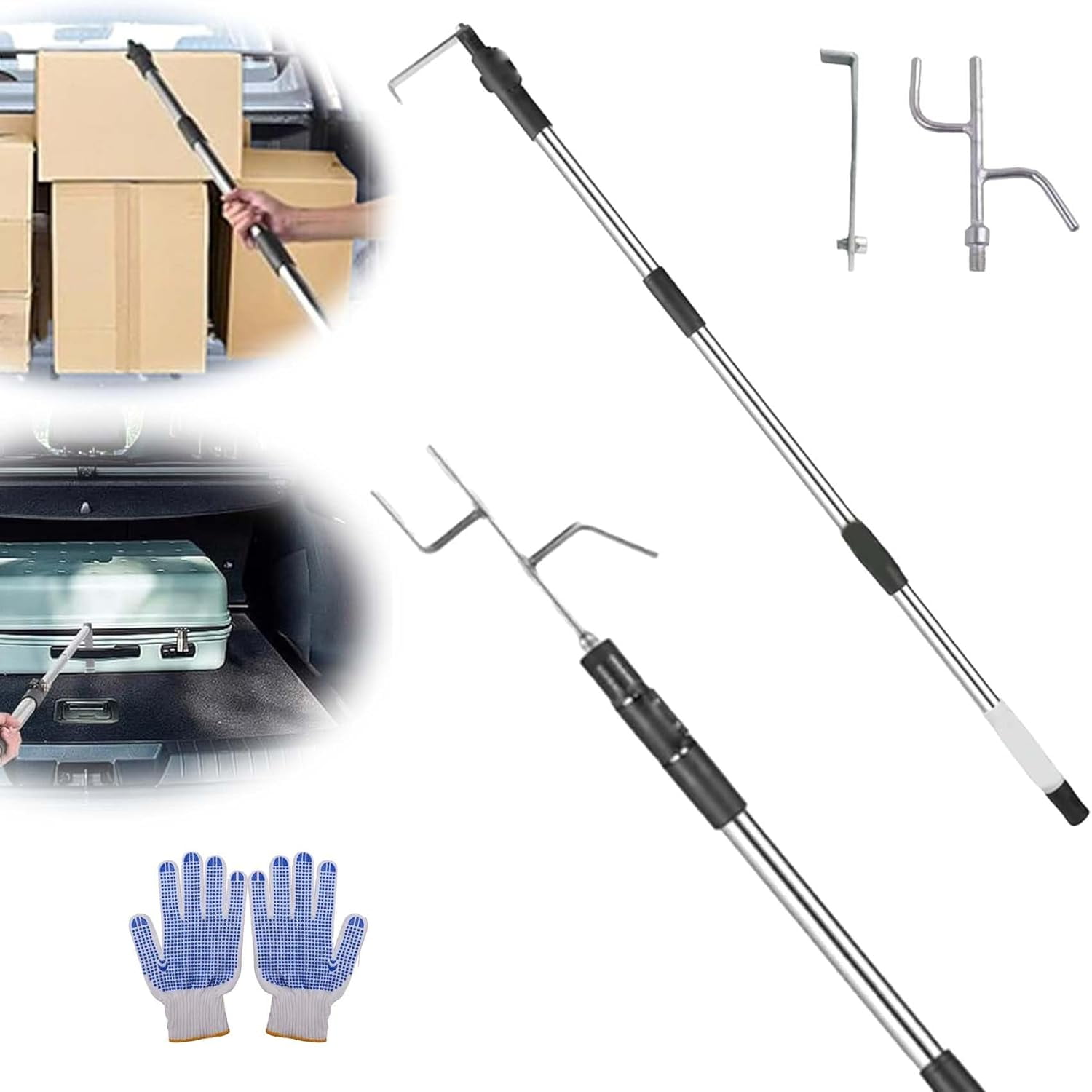 Exteriom-U Truck Cargo Grabber,Telescoping Pickup Truck Bed Retriever ...