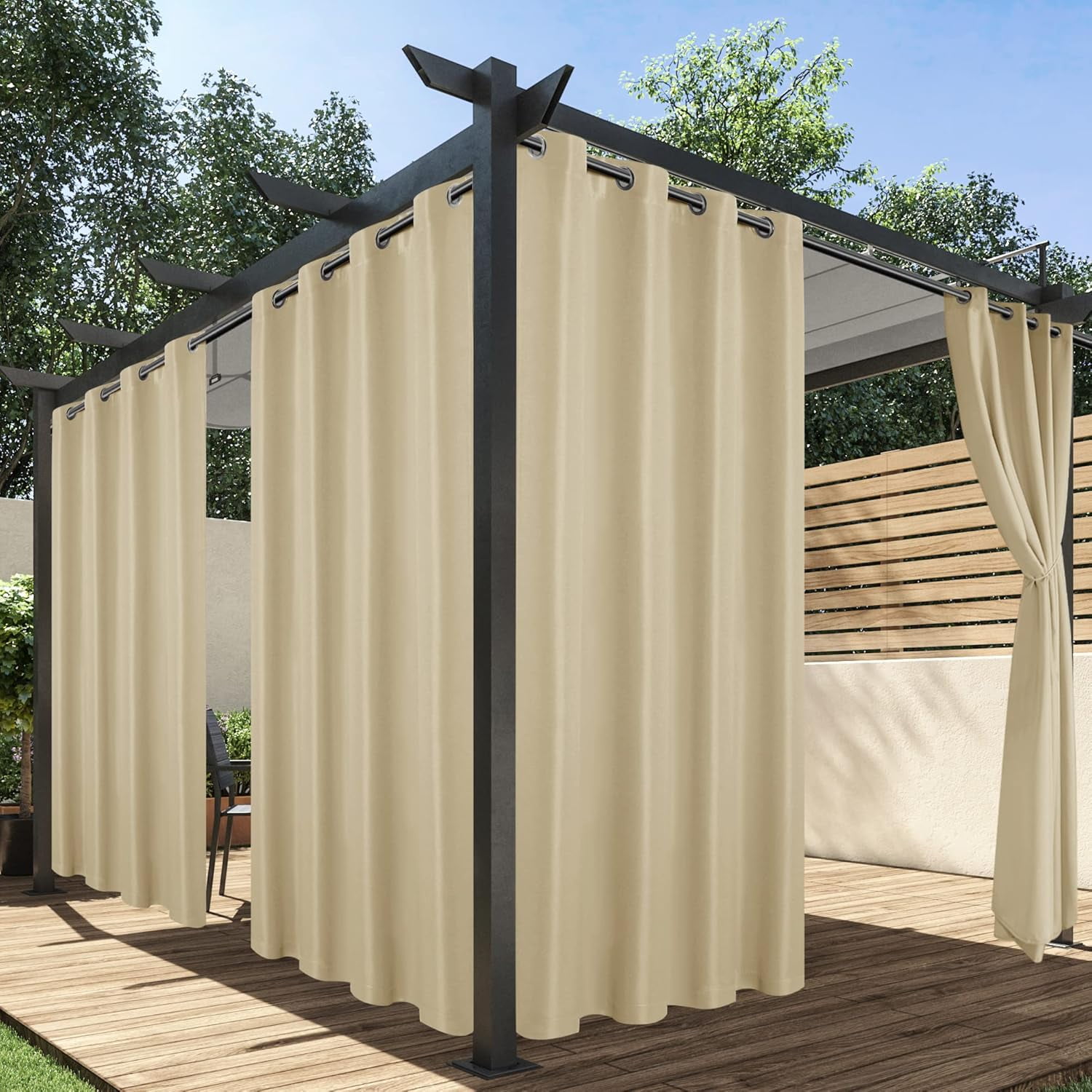 Exterior Cabin Waterproof Curtains, 2 Panels - 54 x 108 Inches ...