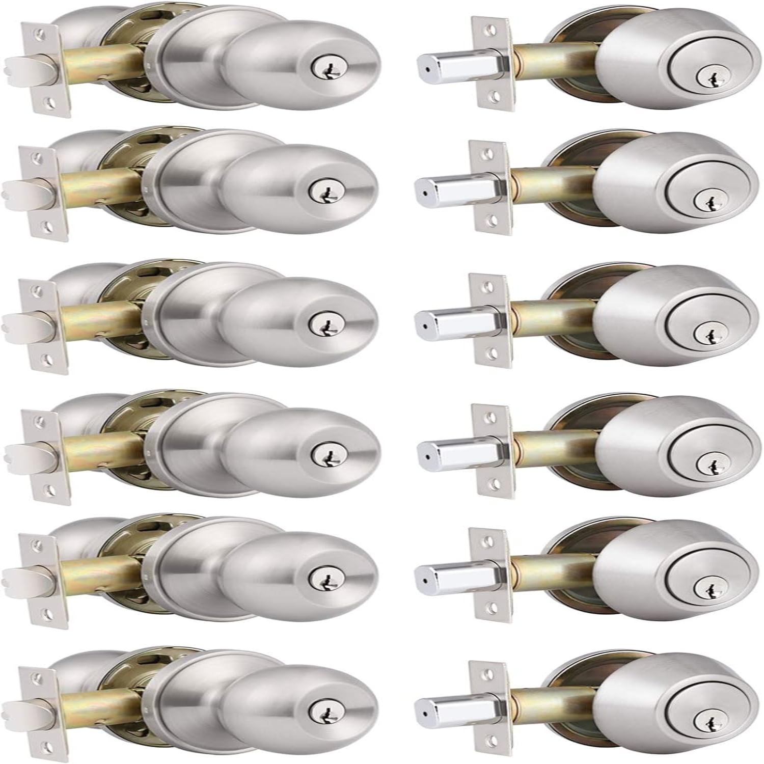 Exterior Deadbolt and Door Knob Set Oil Rubbed Bronze Entry Door ...