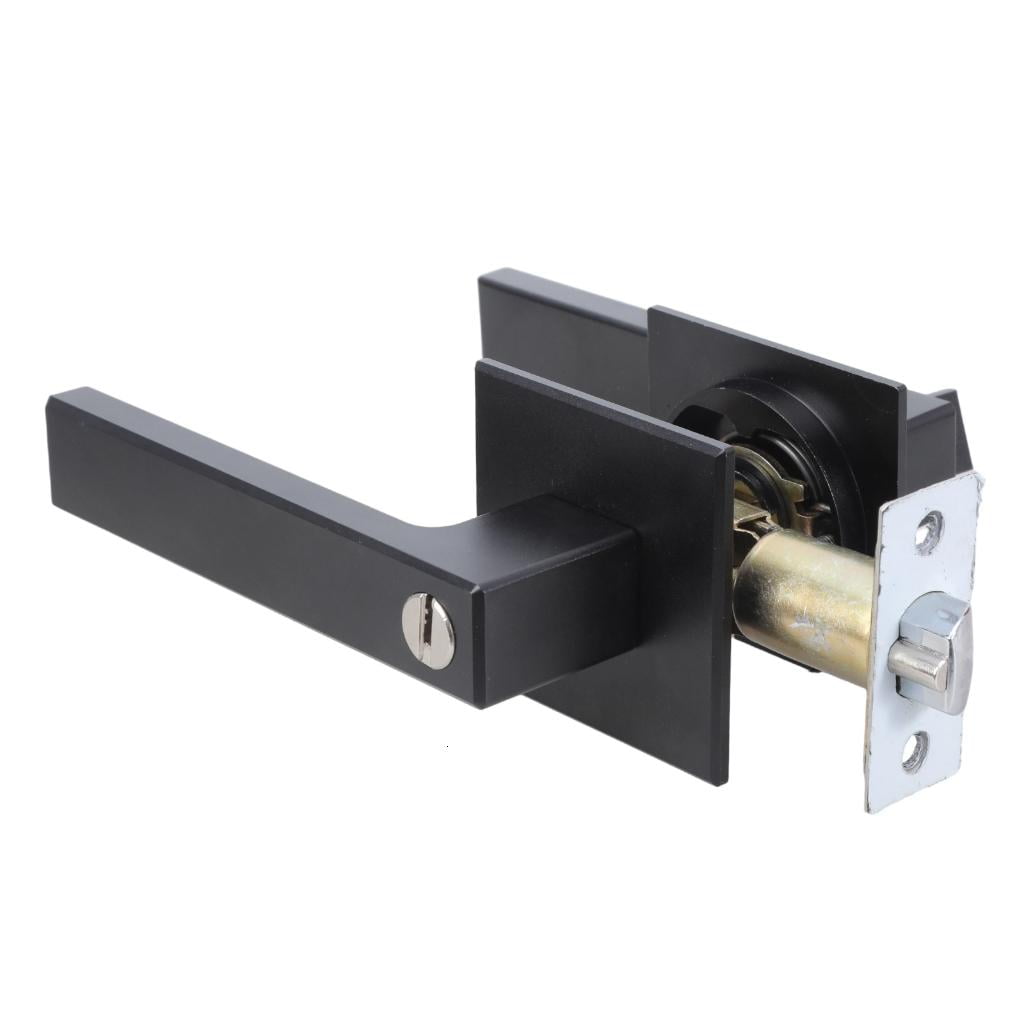 Exterior Door Lock Set with Entry Lever & Deadbolts Handle Keyed Alike ...