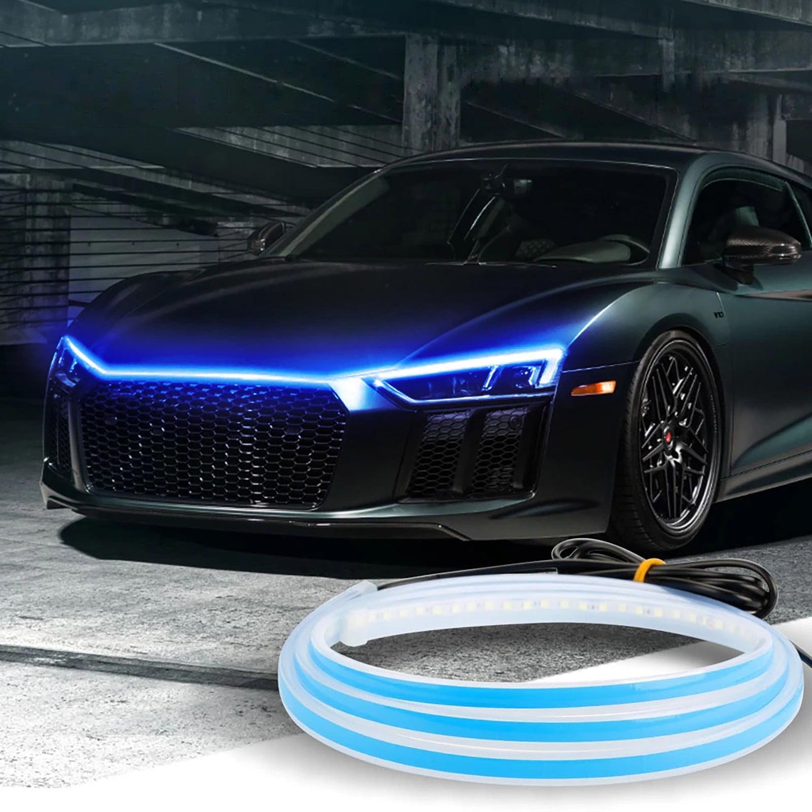Exterior Lights For Cars, 59 Inch Car Hood Strips LED Daytime Running ...