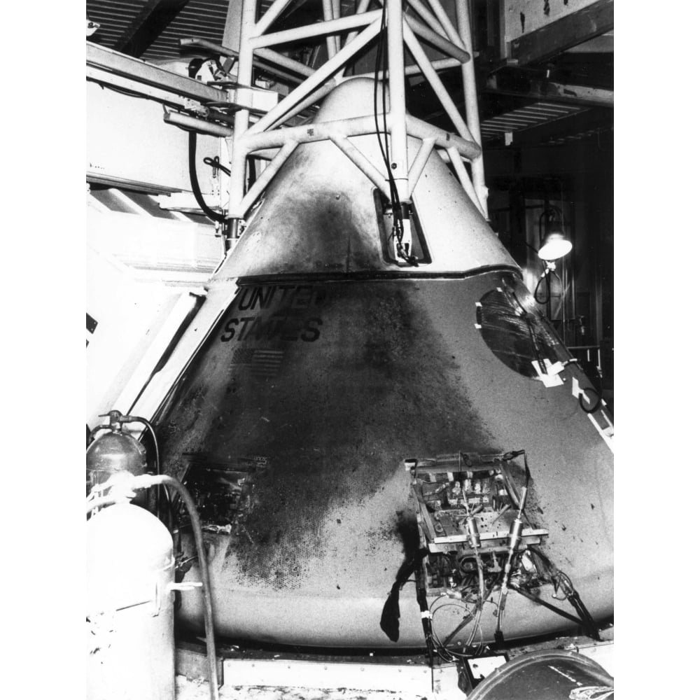 Exterior Of Nasa'S Apollo 1 Space Capsule Following The Fire That ...