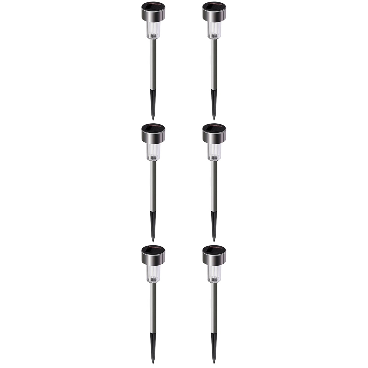 Exterior Solar Lights 6 Pcs Tube Shape Charging Lantern Garden LED ...