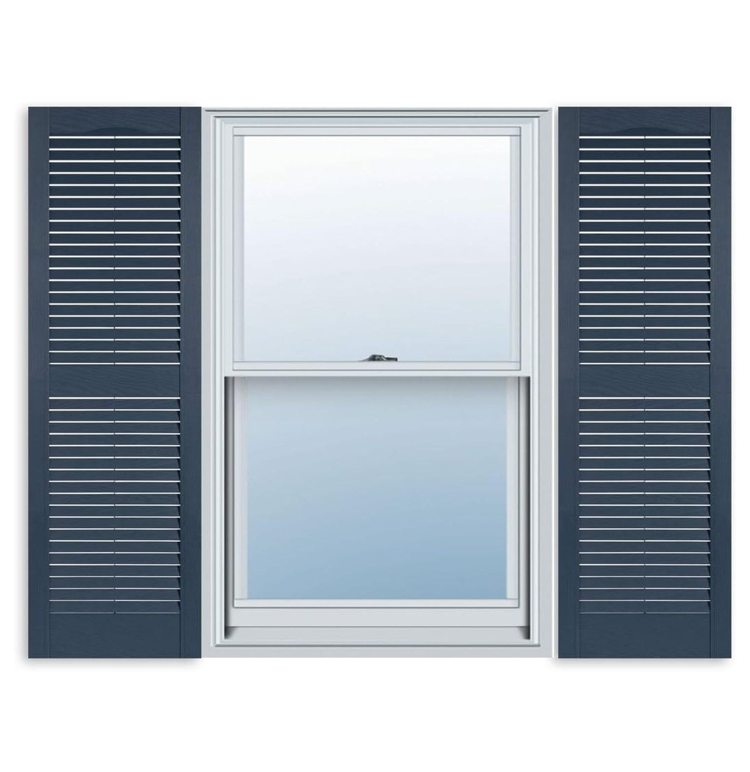 Exterior Standard Louver Exterior Vinyl Shutter, Blue (Pair), 15 Inch x ...