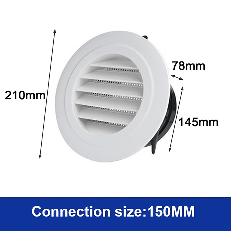 Exterior Wall Air Vent Grille Plastic Round Air Exhaust Vent Grille ...