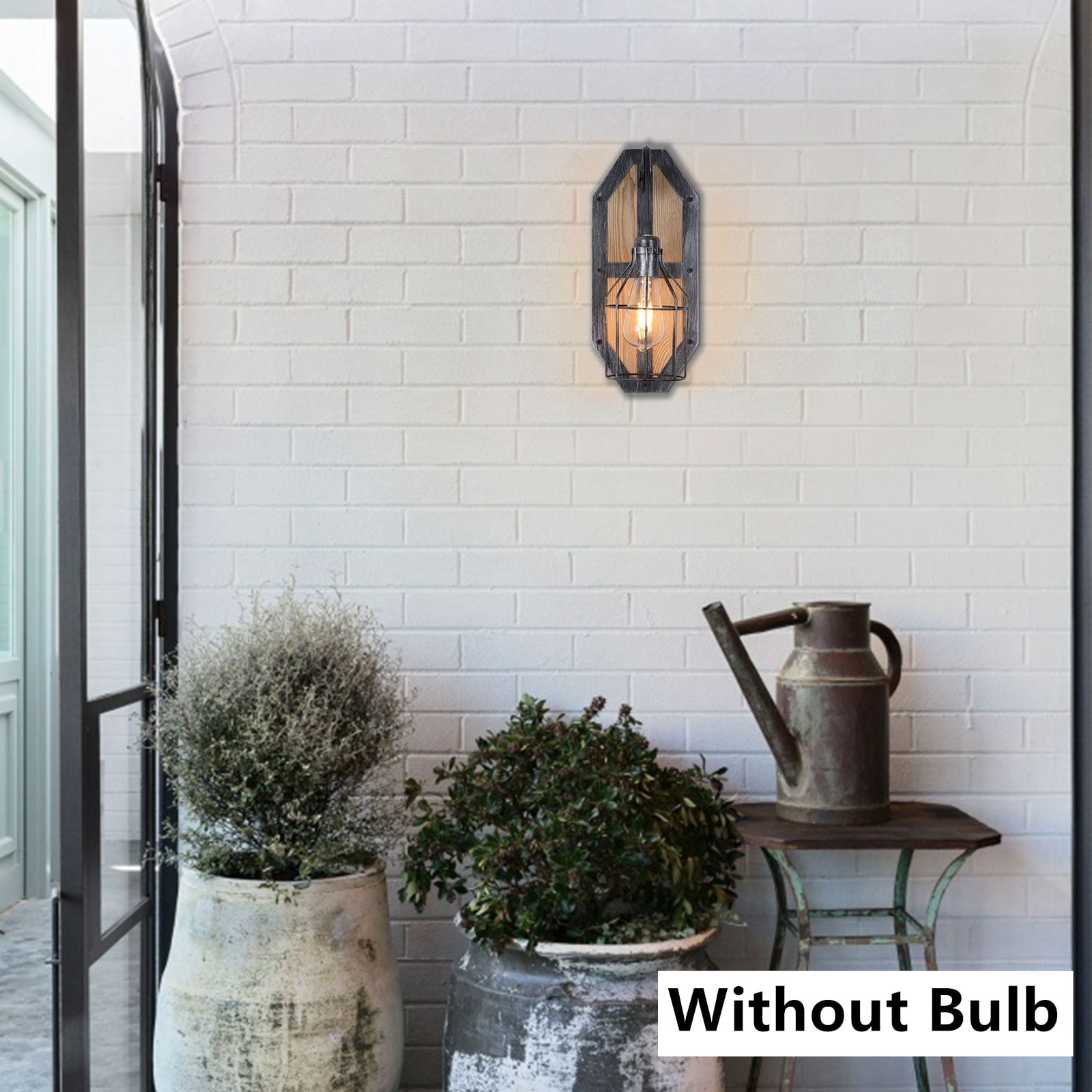 Exterior Wall Light Black Fixture Sconce Industrial Outdoor Porch ...